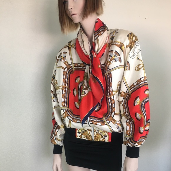 Vintage | Jackets & Coats | Vintage 8svscarf Bomber Jacket | Poshmark